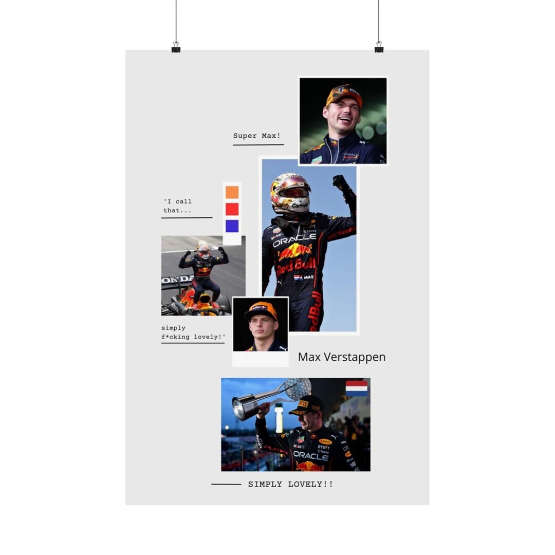 Max Verstappen Matte Vertical Poster, Racing Decor, Sports Wall Art ...