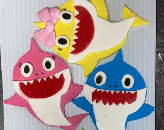 Cute Shark Shark Baby Cake Topper 3D. - Etsy