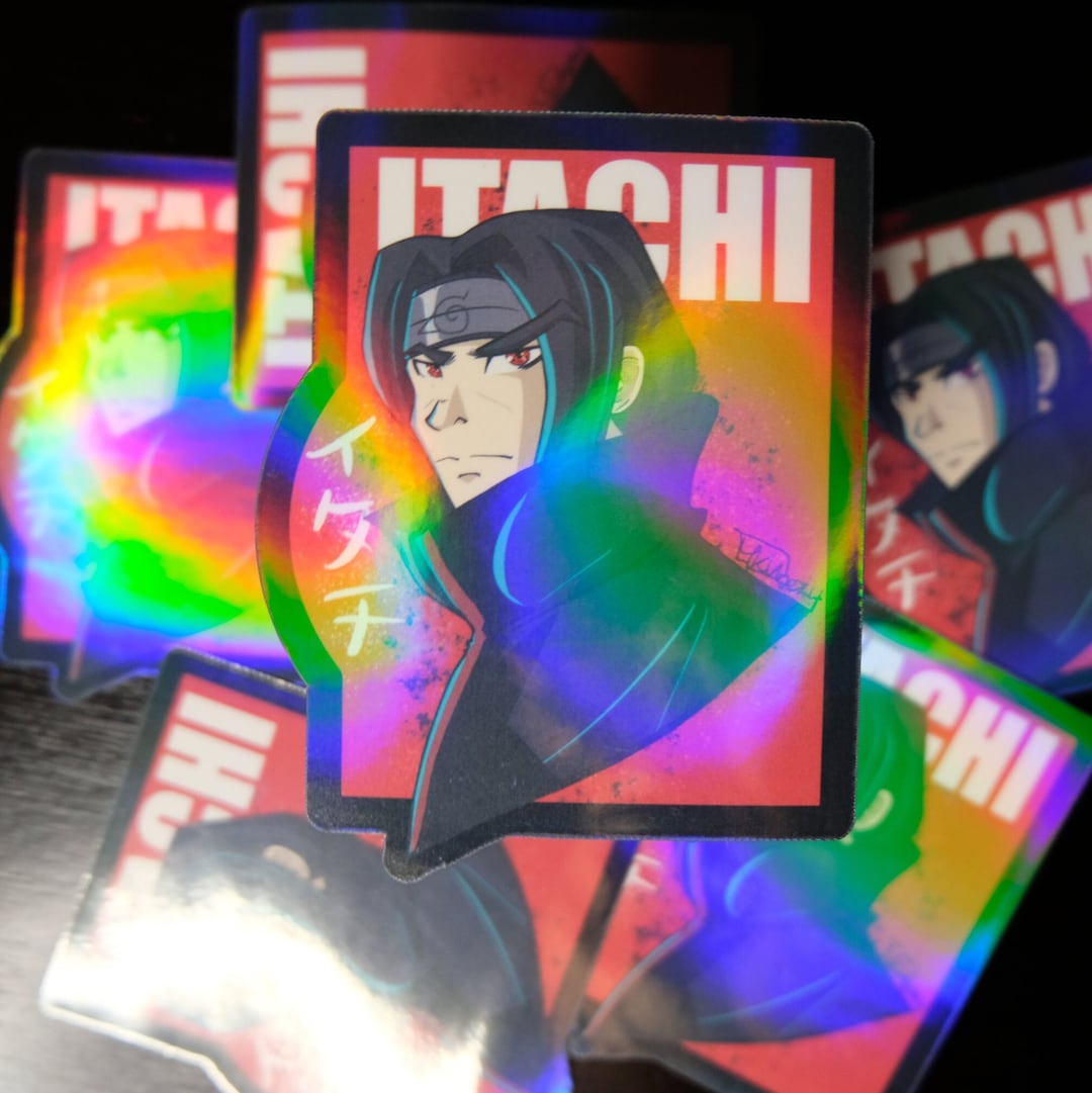 Naruto Itachi Waterproof Stickers for Laptop, Water Bottle, Notebook ...