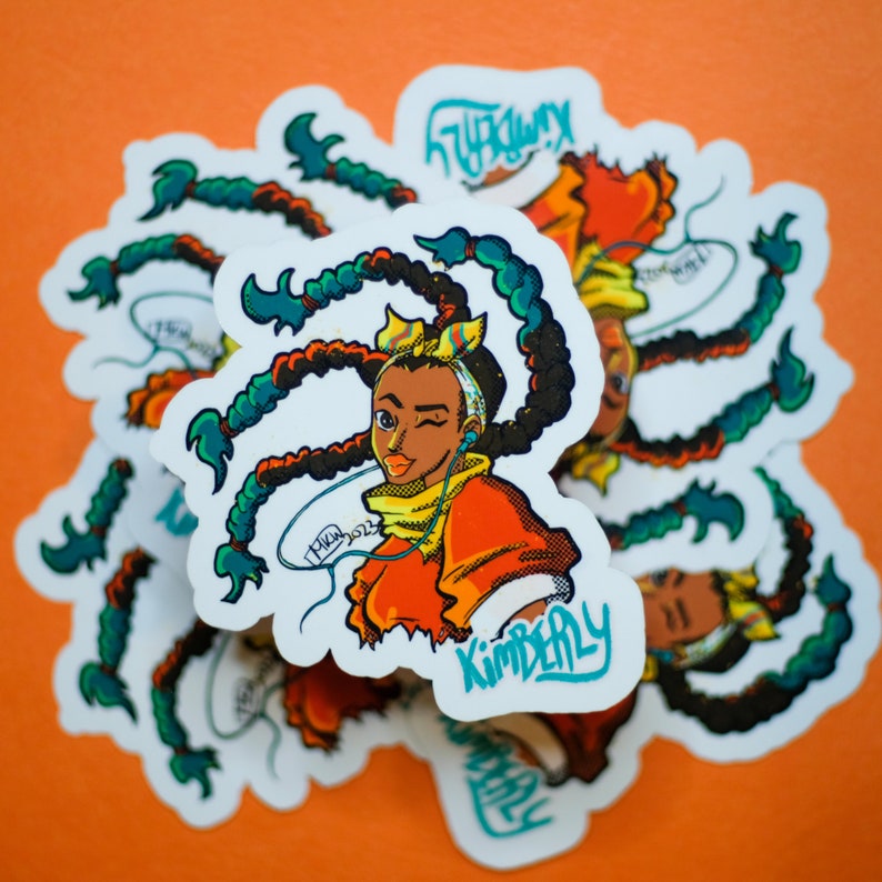 Street Fighter Kimberly Vinyl Waterproof Stickers for Laptop, Water ...