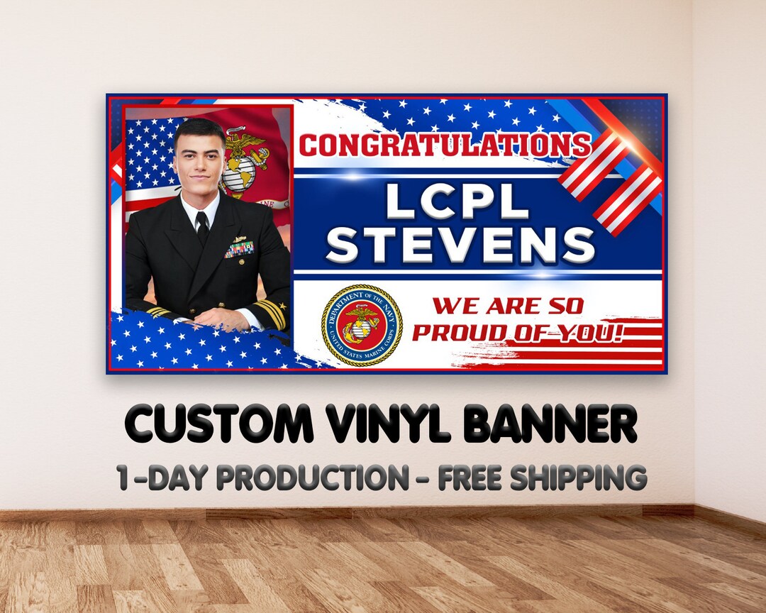 Marine Corps Congrats Customizable Armed Forces Banner - Etsy