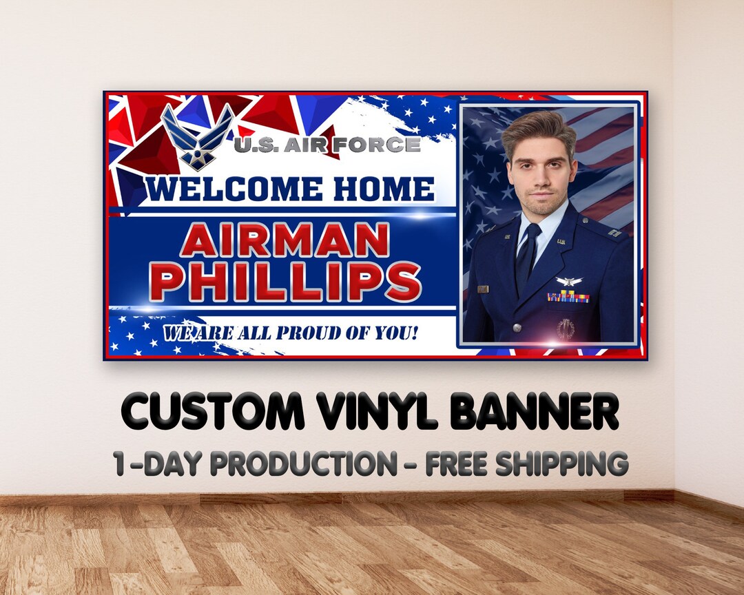 Air Force Banner, Air Force Welcome Home, Air Force Backdrop, Full ...