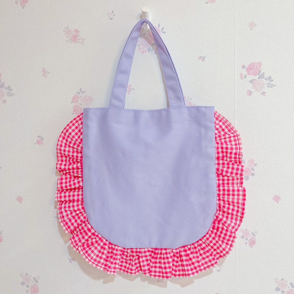 Gingham Ruffle Ribbon Mini Tote Baggingham Ruffle Ribbon Mini - Etsy