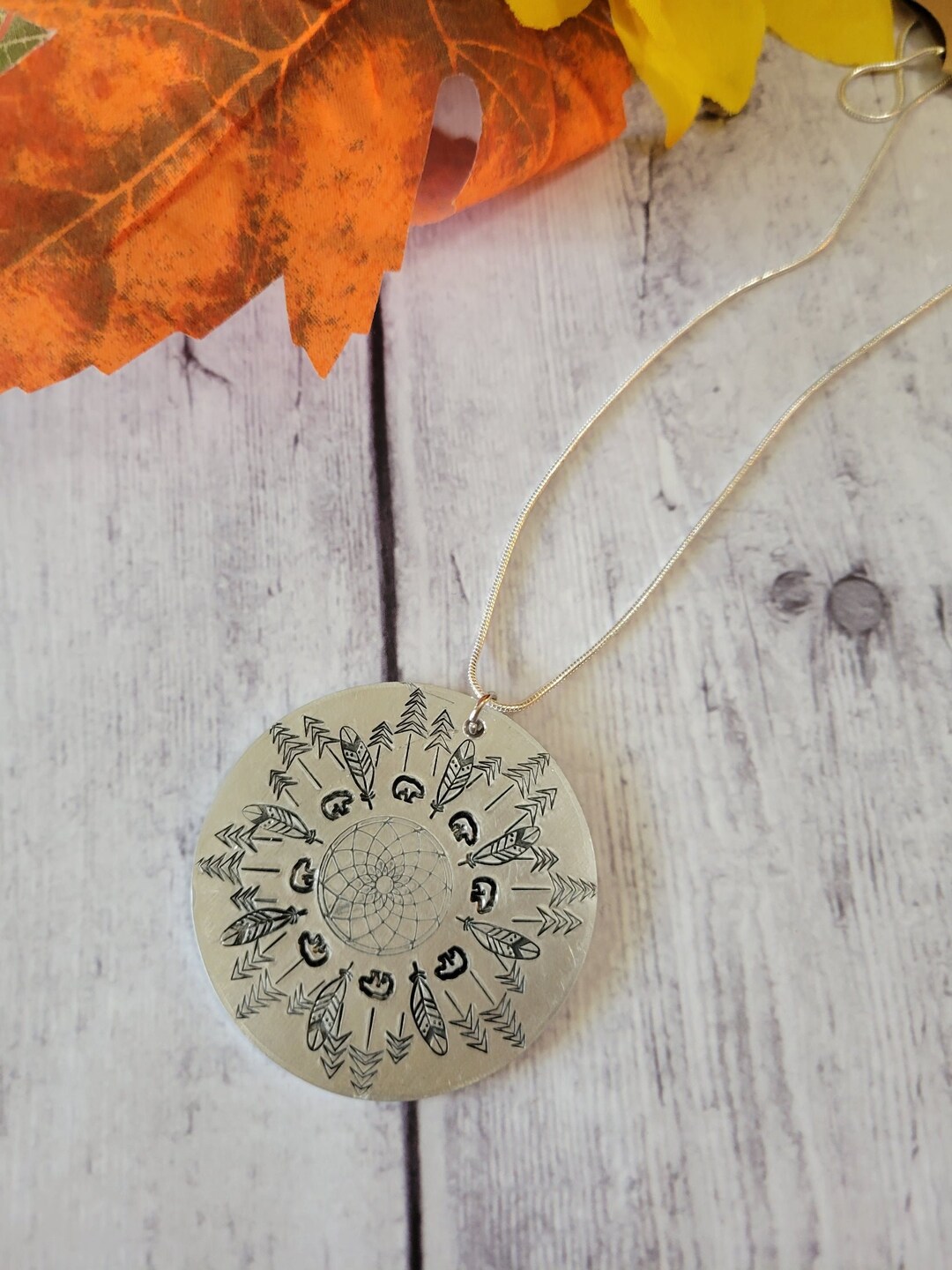 Brave Bear Mandala Silver Country Craft Barn Necklace 567 - Etsy