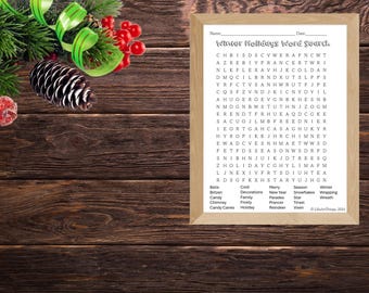 Winter Word Search - Etsy UK