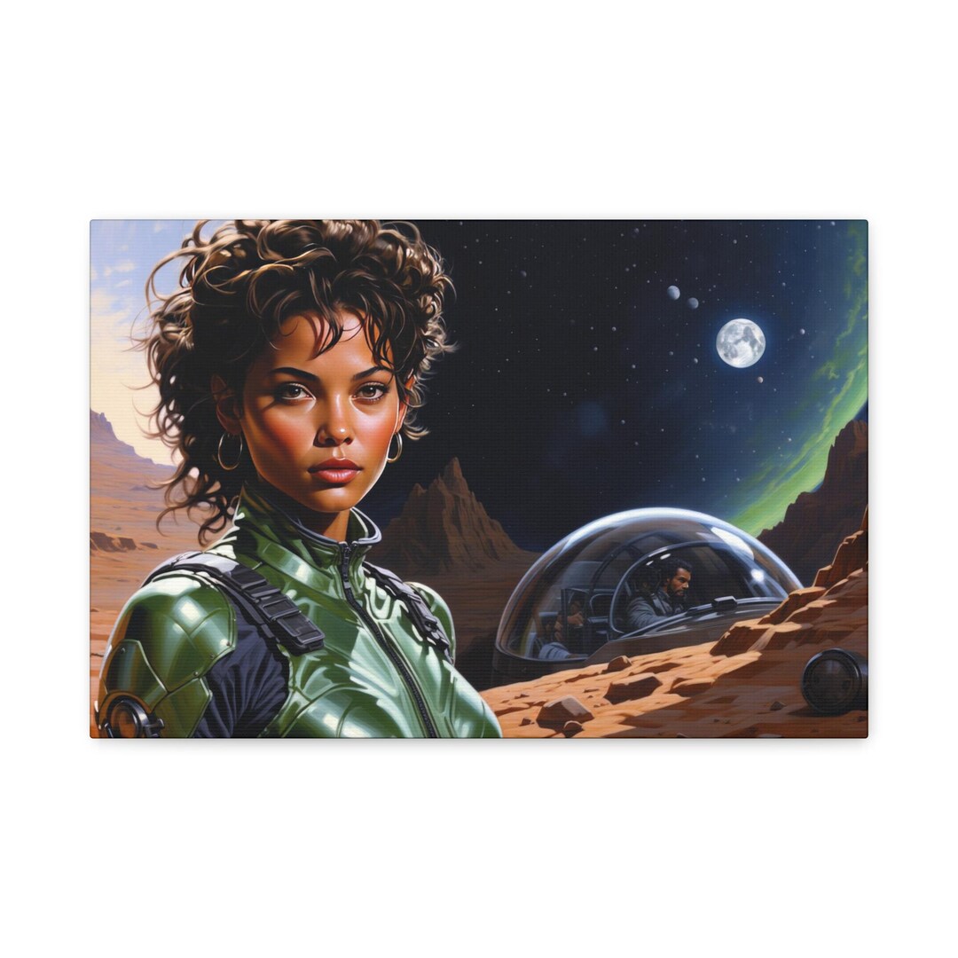 Dr. Nia Mitchell Art: Vintage Pulp Sci-fi Canvas Print - Etsy