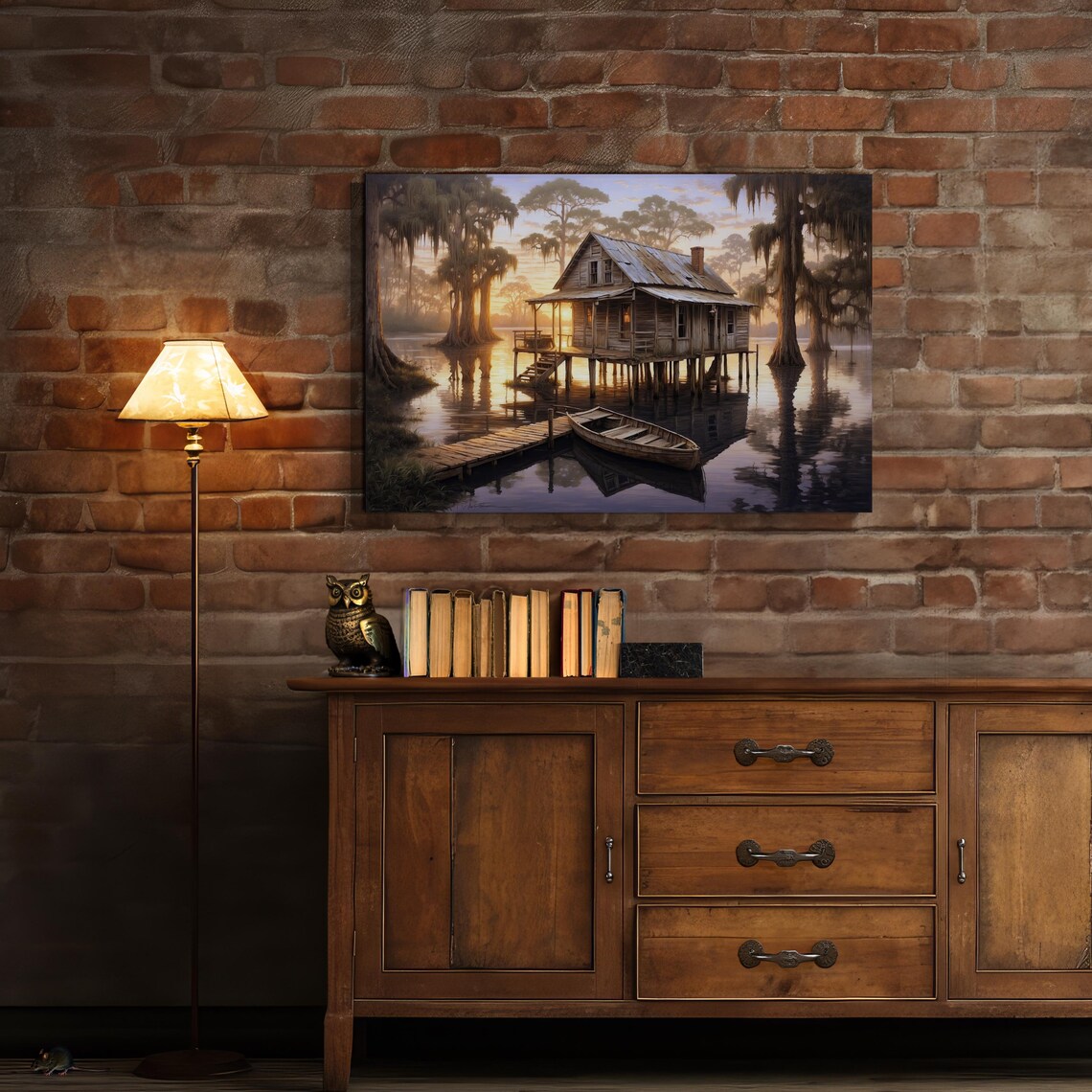 Fisherman's Shack in the Louisiana Swamp, Outdoorsmen Gift, Fisherman's ...