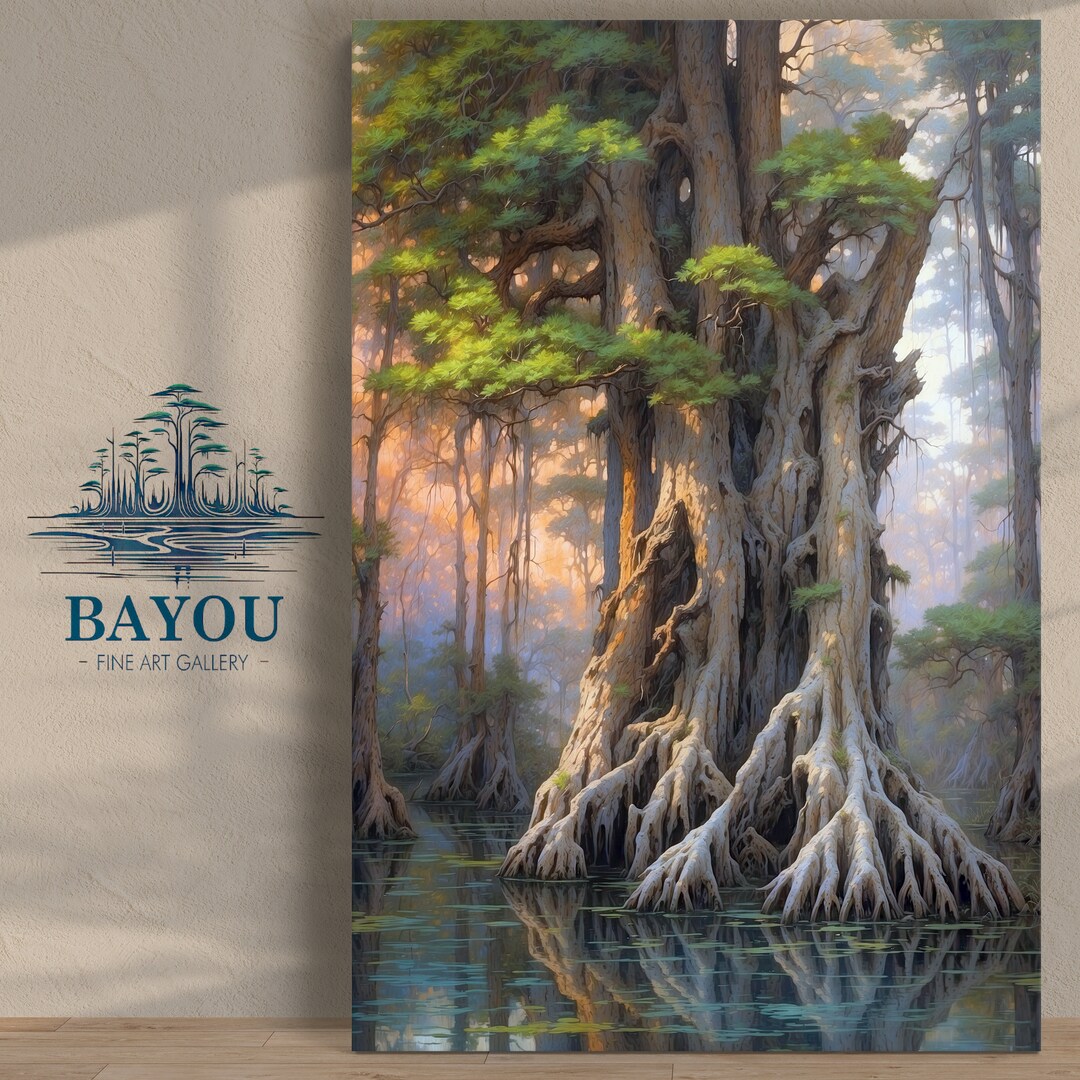 Cajun Country Wall Art - Tall Cypress in the Louisiana Swamp ...