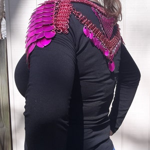 Keres Chainmail Shoulder Armor With Fringe Scalemail Shoulder Armor ...