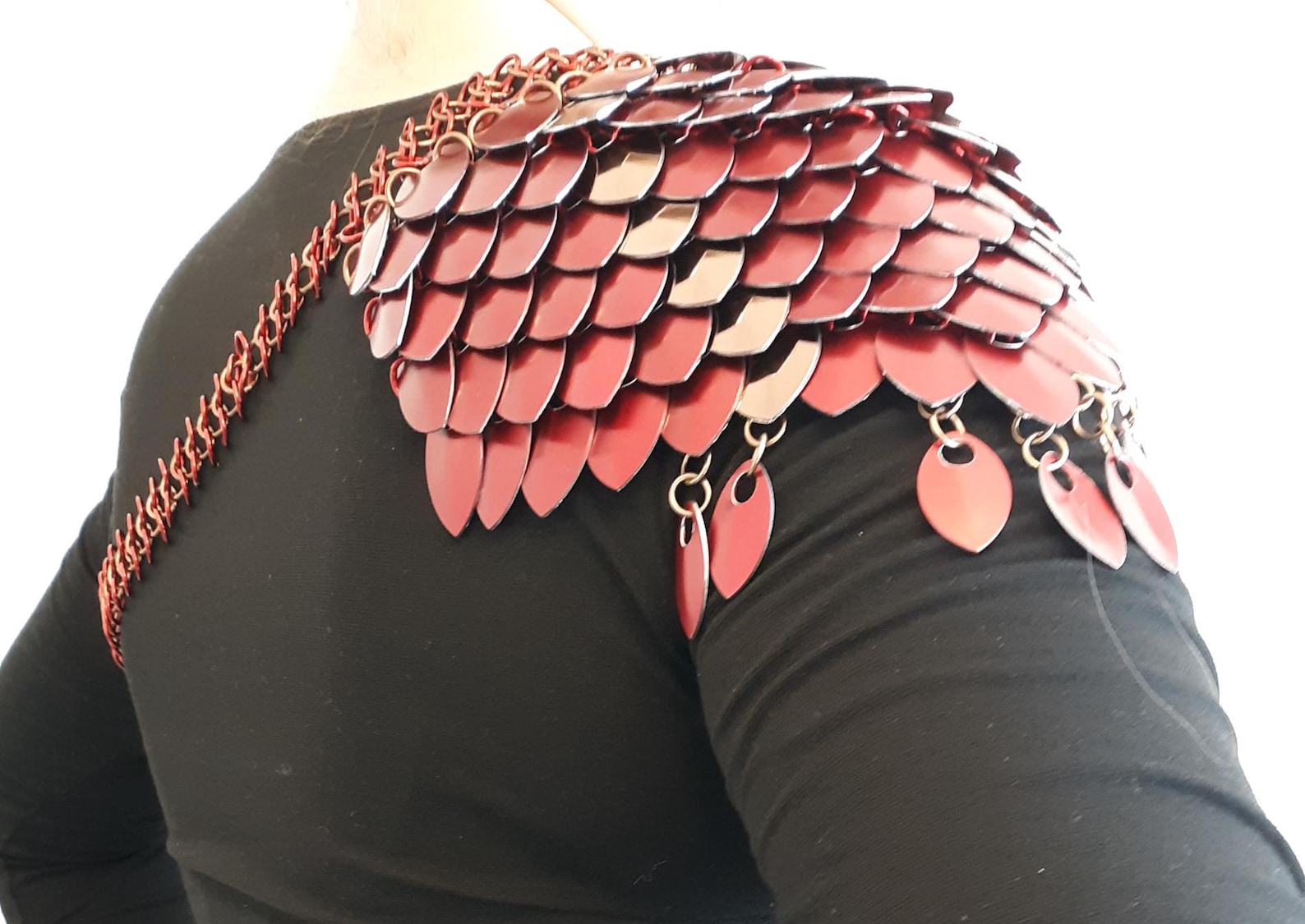 Mini Pixi Chainmail Shoulder Armor With Fringe Scalemail Shoulder Armor ...