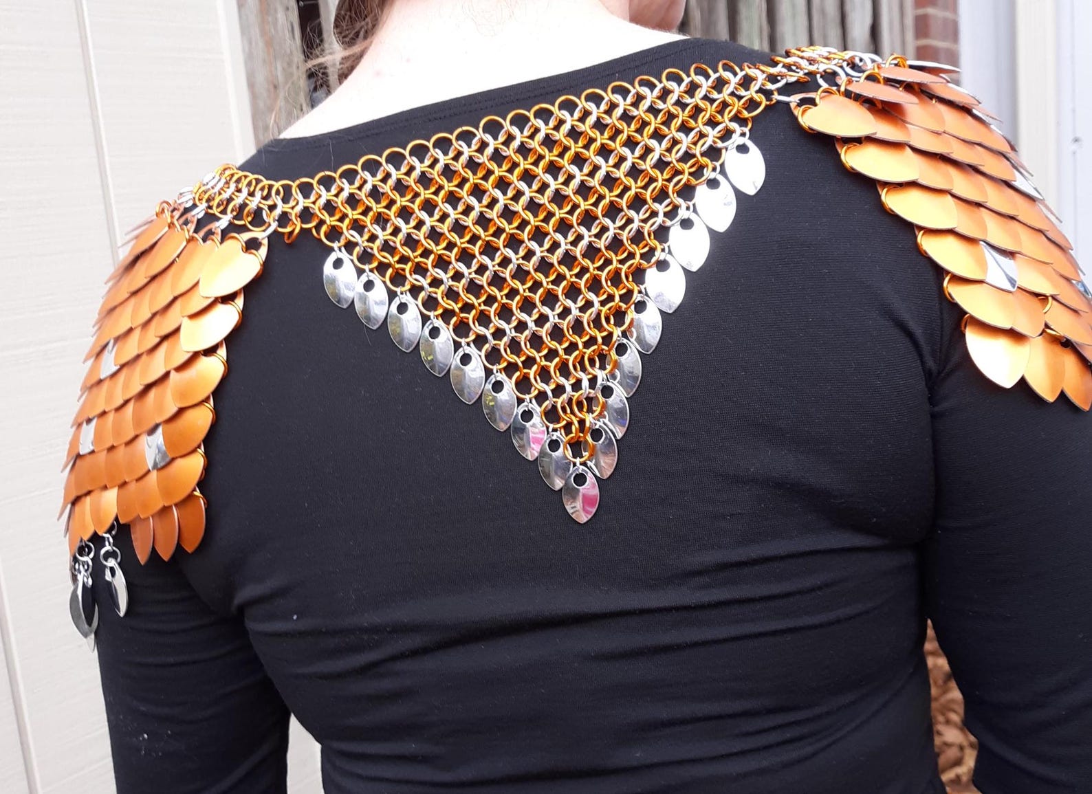Double Pixi Chainmail Shoulder Armor Scalemail Shoulder Armor Mail ...