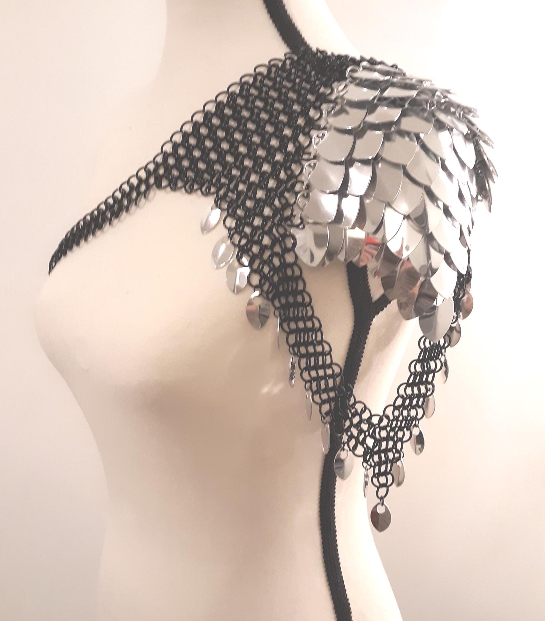 Hemera Chainmail Shoulder Armor Scalemail Shoulder Armor Dragon Scale ...