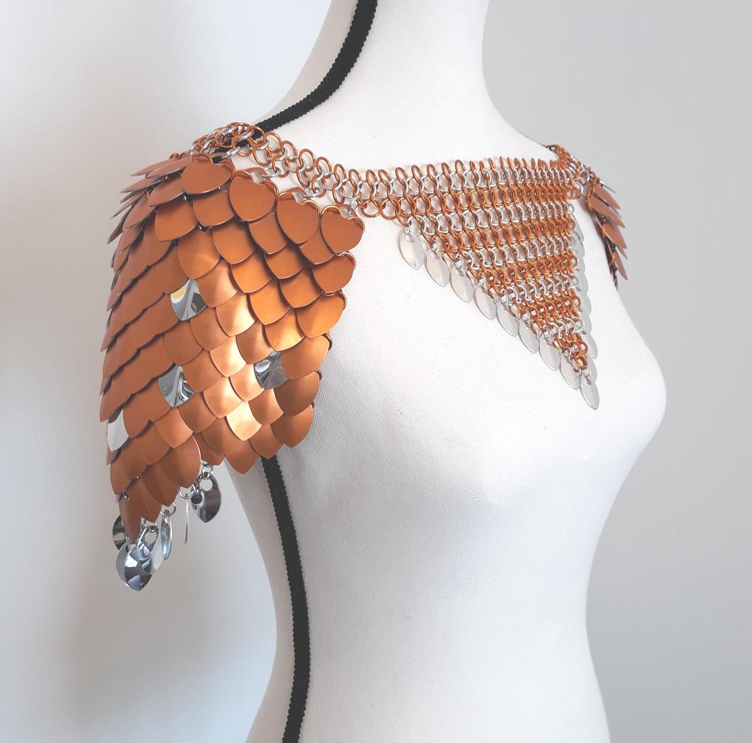 Double Pixi Chainmail Shoulder Armor Scalemail Shoulder Armor Mail ...