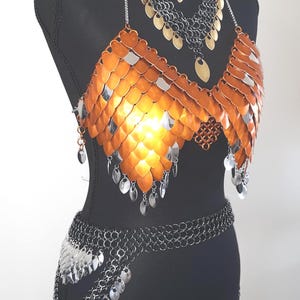Hebe Chainmail Bra Armor Scalemail Bikini Armor Dragon Scale Bikini ...