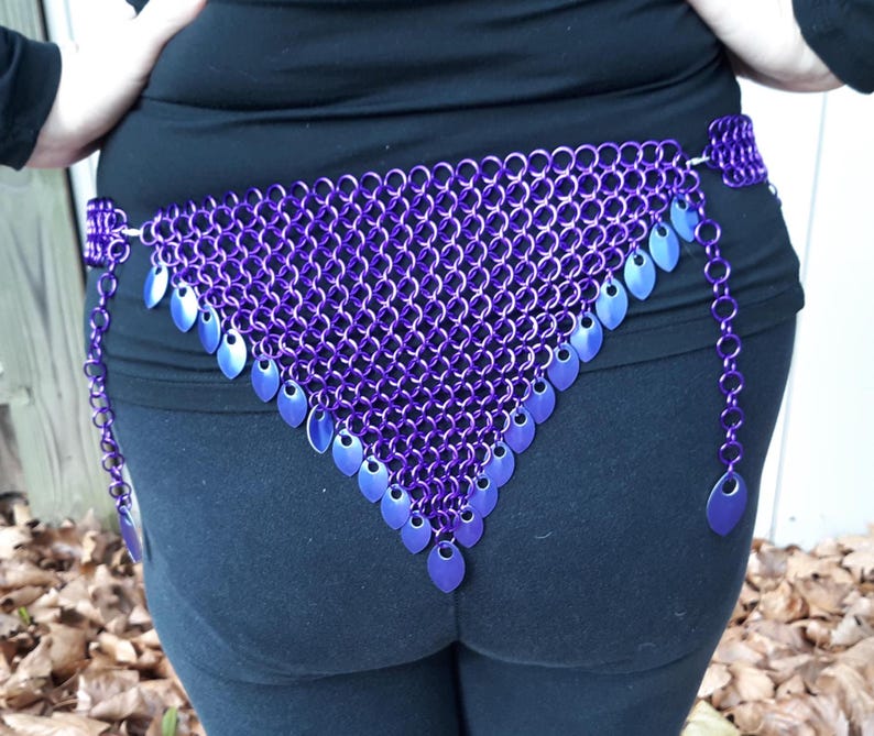 Achelois Chainmail Belt Armor Scalemail Fringe Chainmail Loincloth ...