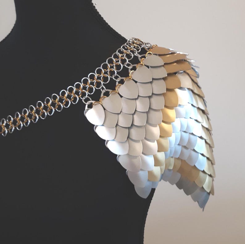 Eris Chainmail Shoulder Armor Scalemail Shoulder Armor Dragon Scale ...