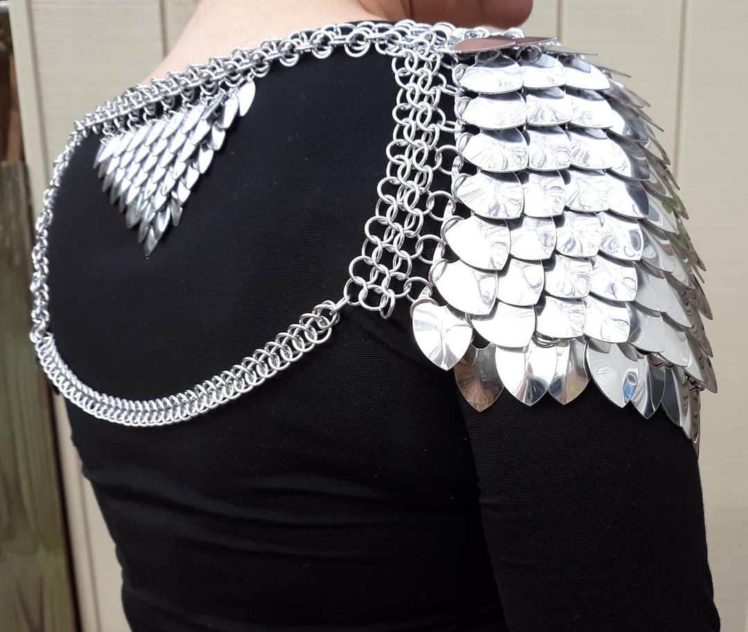 Alectrona Chainmail Shoulder Armor Scalemail Shoulder Armor Mail Armor ...