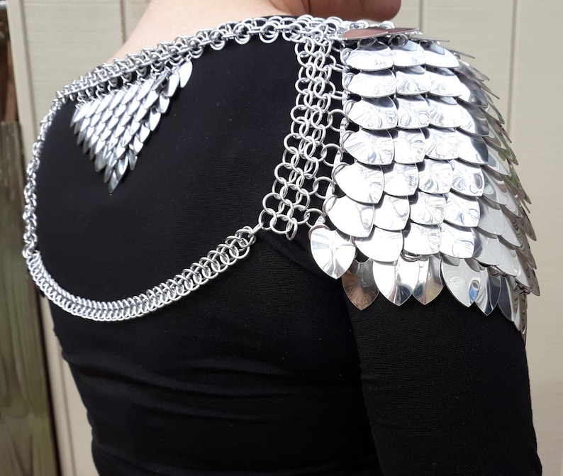 Alectrona Chainmail Shoulder Armor Scalemail Shoulder Armor Mail Armor ...