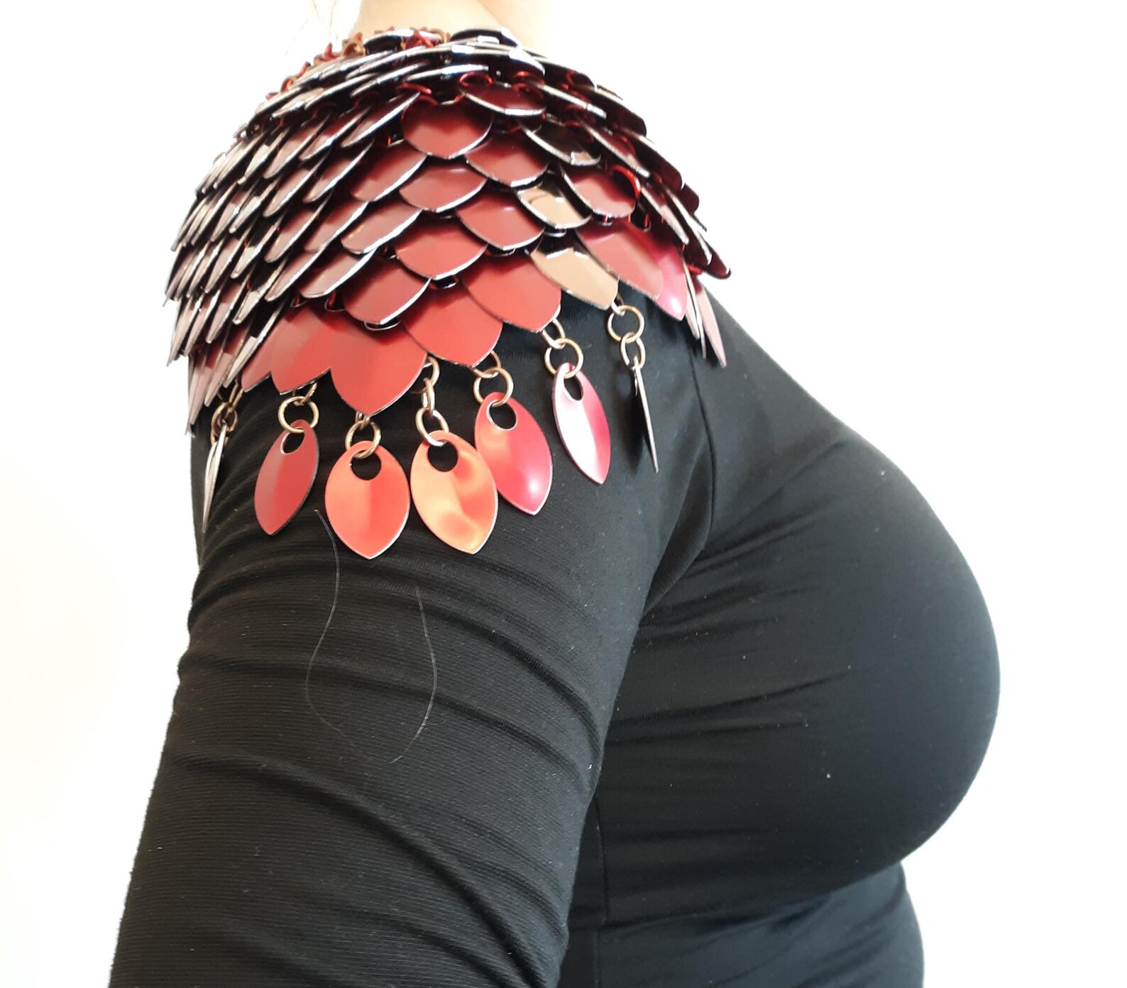 Mini Pixi Chainmail Shoulder Armor With Fringe Scalemail Shoulder Armor ...