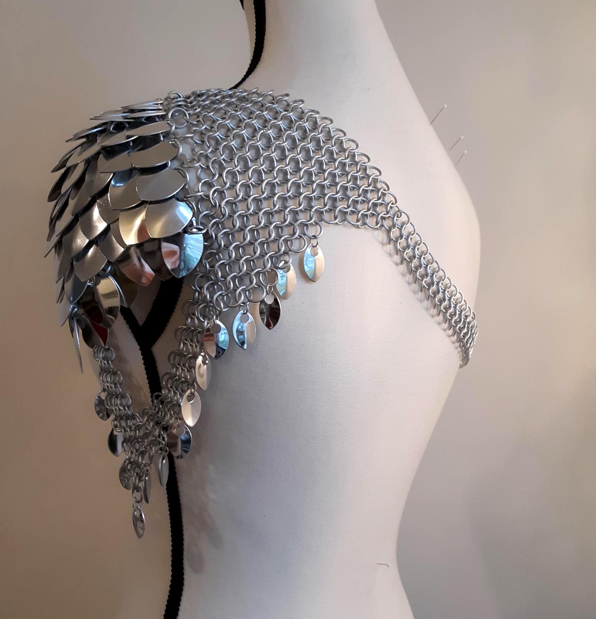 Hemera Chainmail Shoulder Armor Scalemail Shoulder Armor Dragon Scale ...