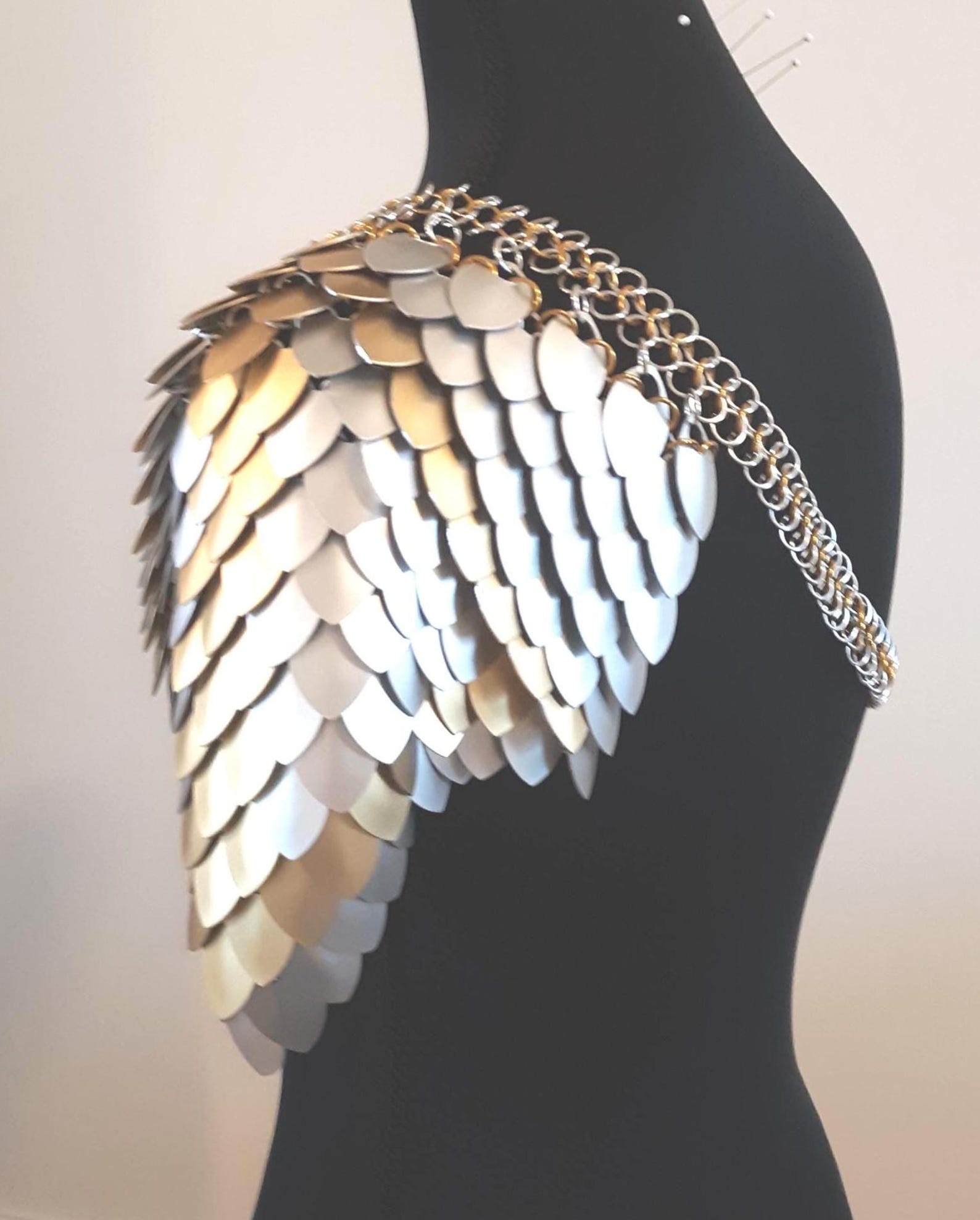 Eris Chainmail Shoulder Armor Scalemail Shoulder Armor Dragon Scale ...