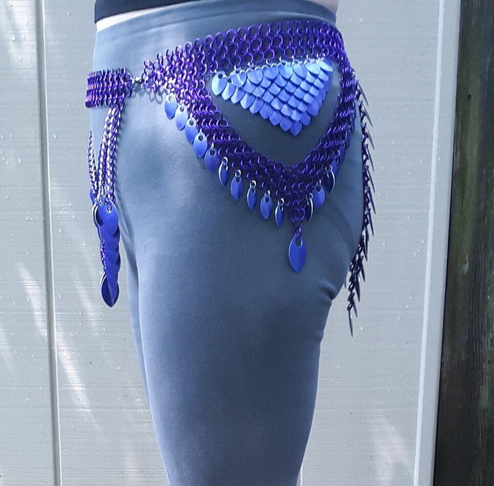 Chainmail and Scalemail Fringe Armor Belt - Etsy