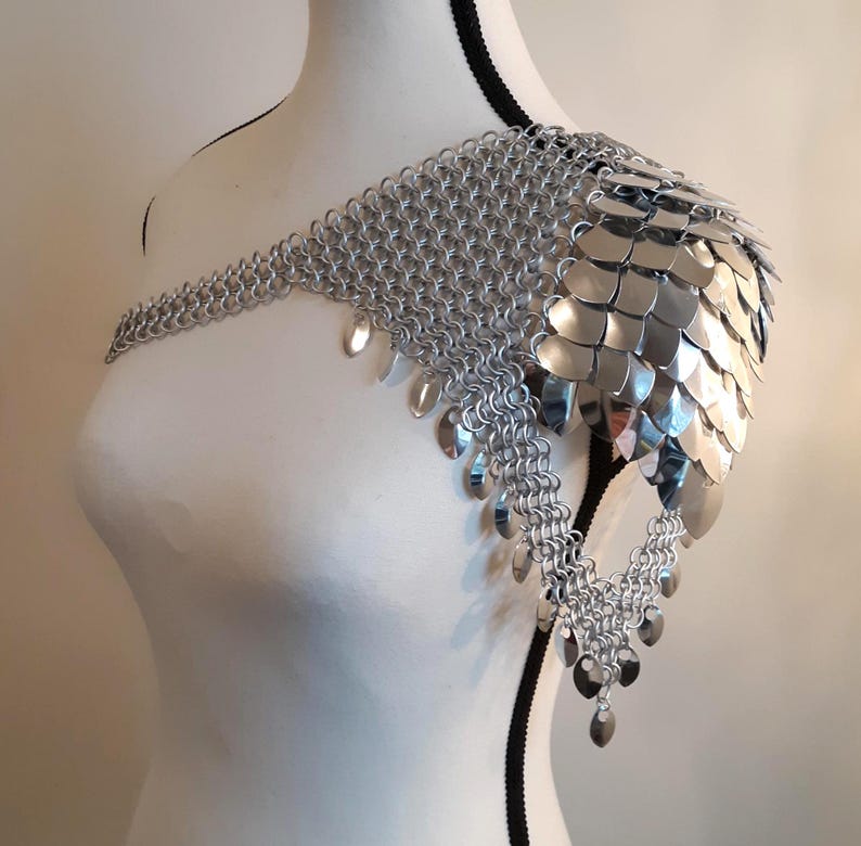 Hemera Chainmail Shoulder Armor Scalemail Shoulder Armor Dragon Scale ...