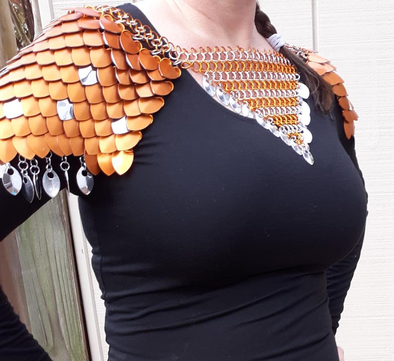 Double Pixi Chainmail Shoulder Armor Scalemail Shoulder Armor Mail ...