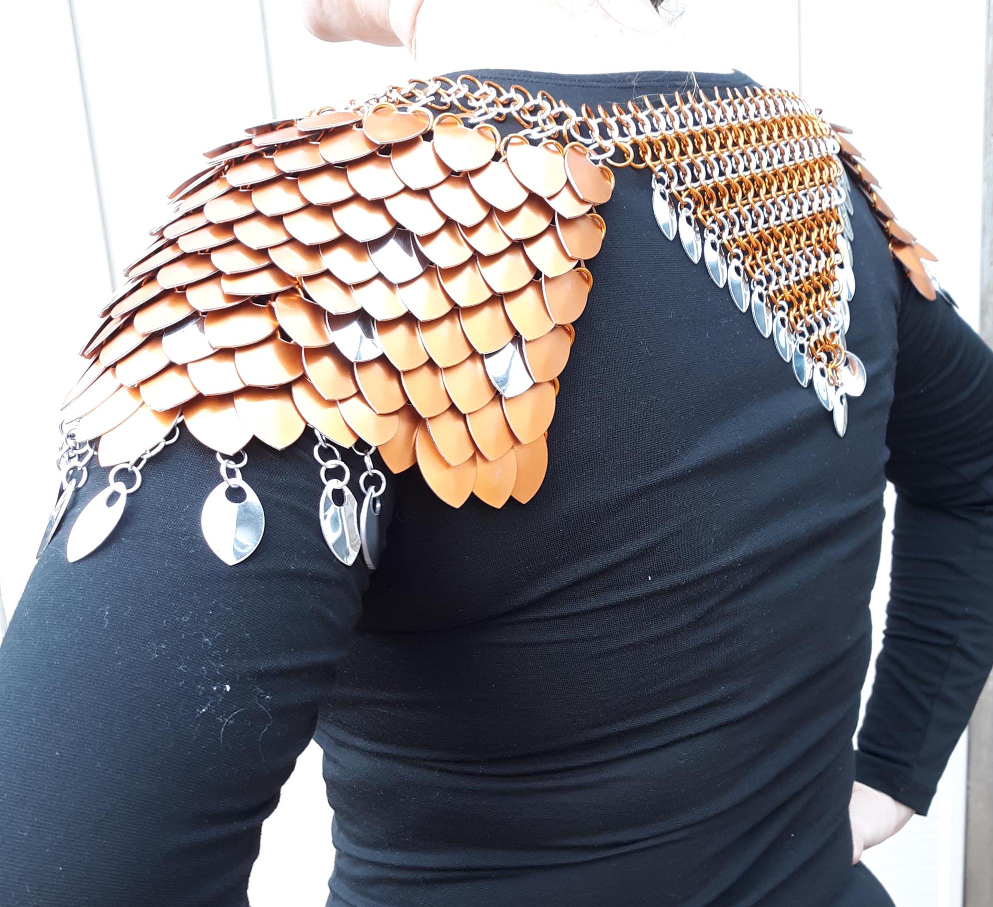 Double Pixi Chainmail Shoulder Armor Scalemail Shoulder Armor Mail ...