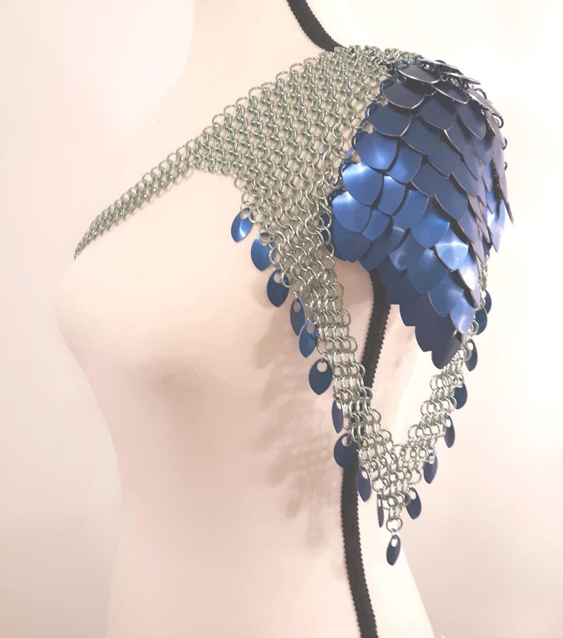 Hemera Chainmail Shoulder Armor Scalemail Shoulder Armor Dragon Scale ...