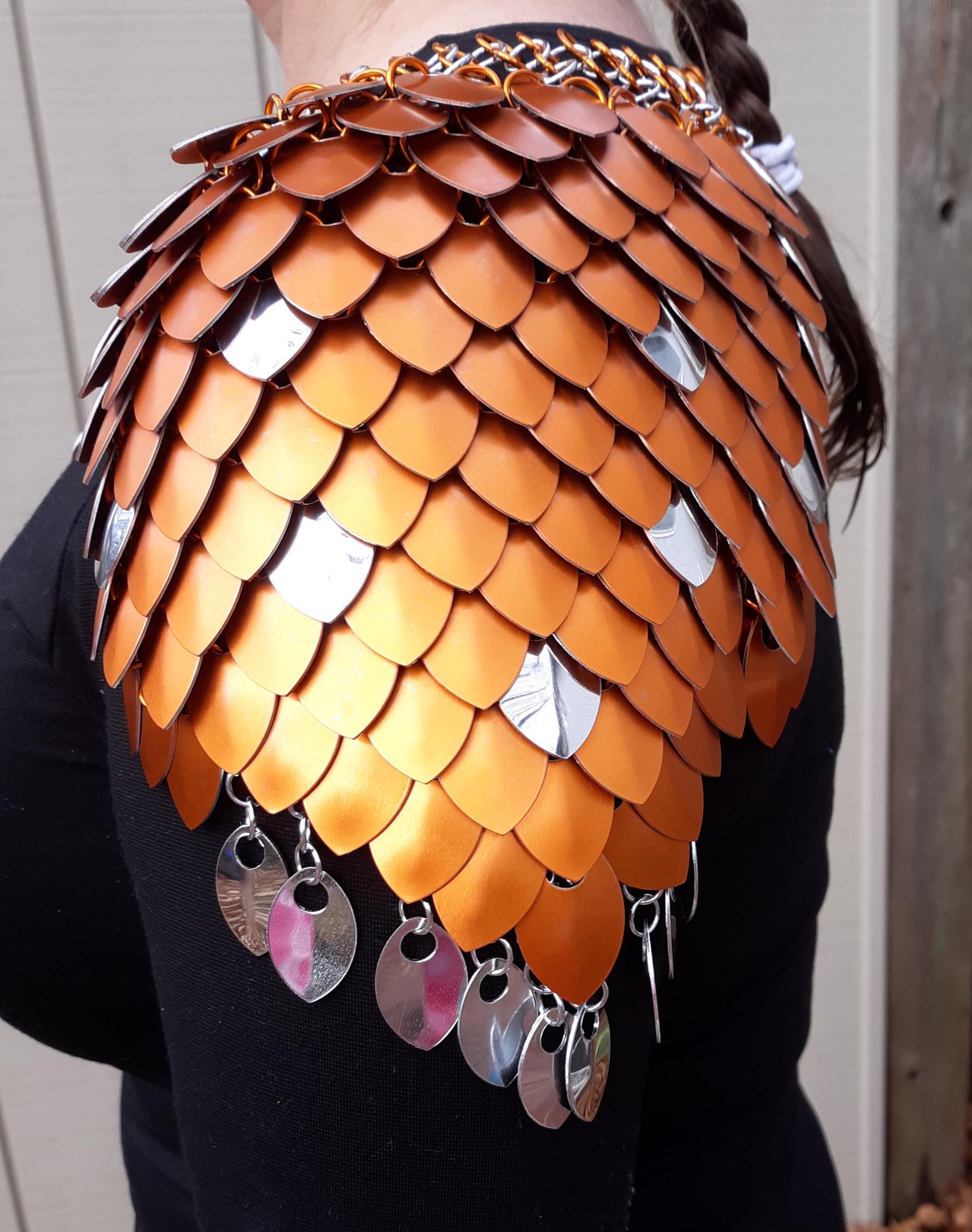 Double Pixi Chainmail Shoulder Armor Scalemail Shoulder Armor Mail ...