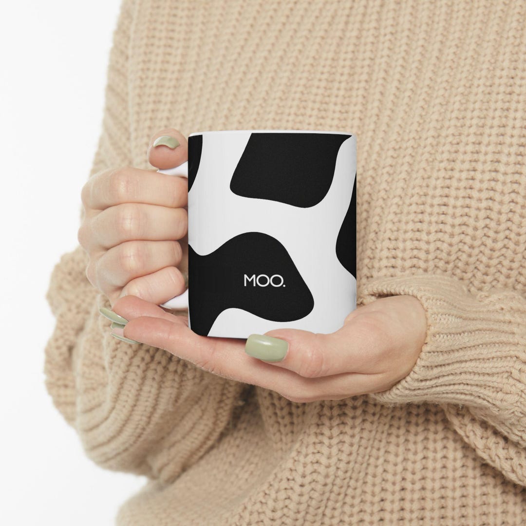 Angus Cow Spot Mug: Minimalist Farmhouse Coffee Cup - Etsy