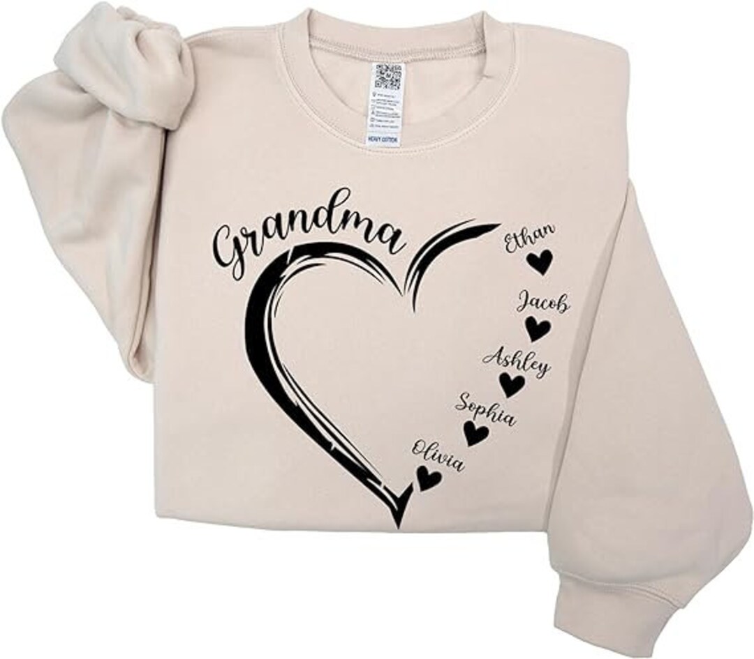 Personalized Nickname Mom Grandma Hearts With Kid Names - Etsy