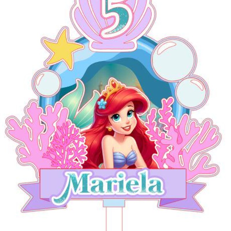 Topper sirenita - Etsy México