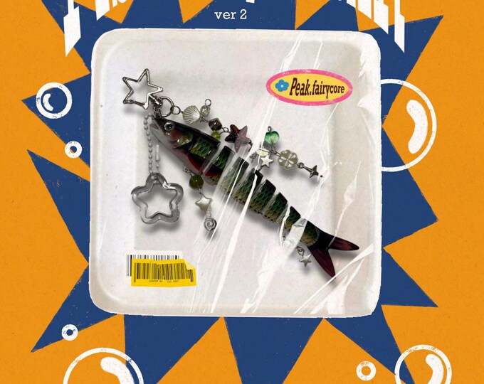 Quirky Fish Bait Beaded Keychains - Etsy