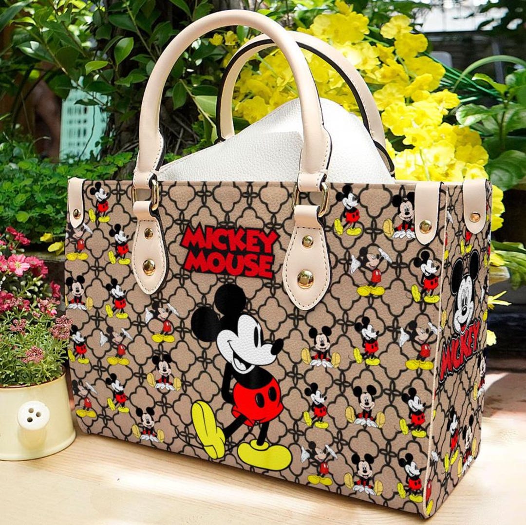 Mickey Mouse Leather Bag Handbag, Mickey Mouse Lover Handbag, Mickey ...
