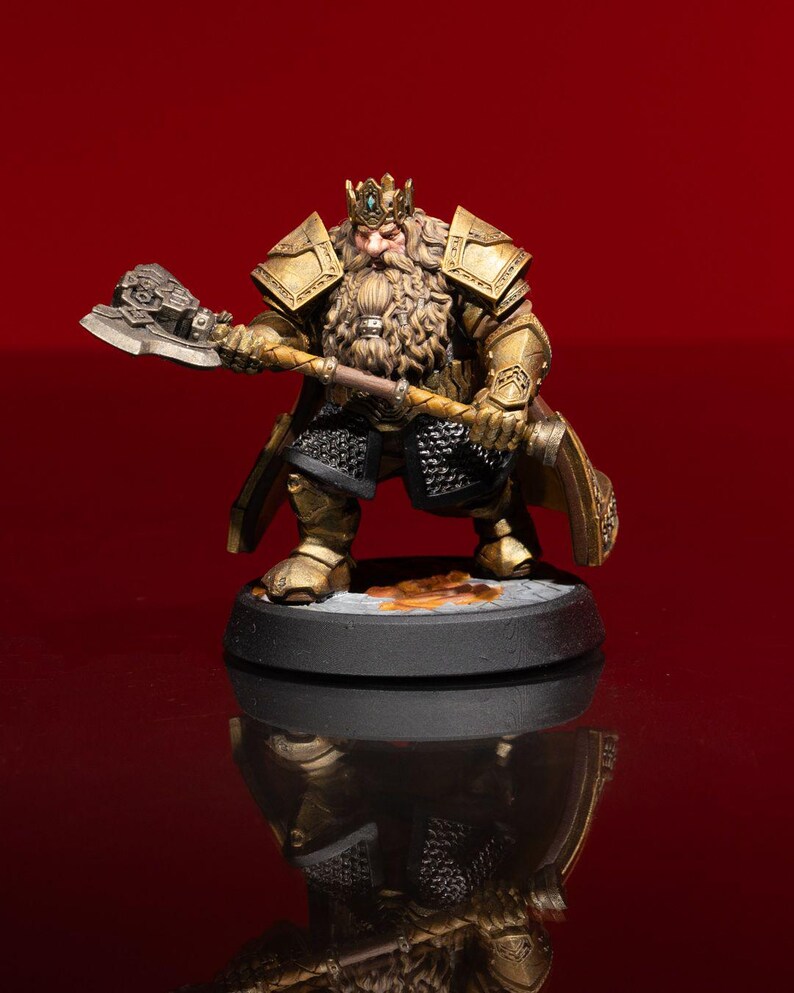 Ice and Fire - Dwarven King - Miniature - Etsy