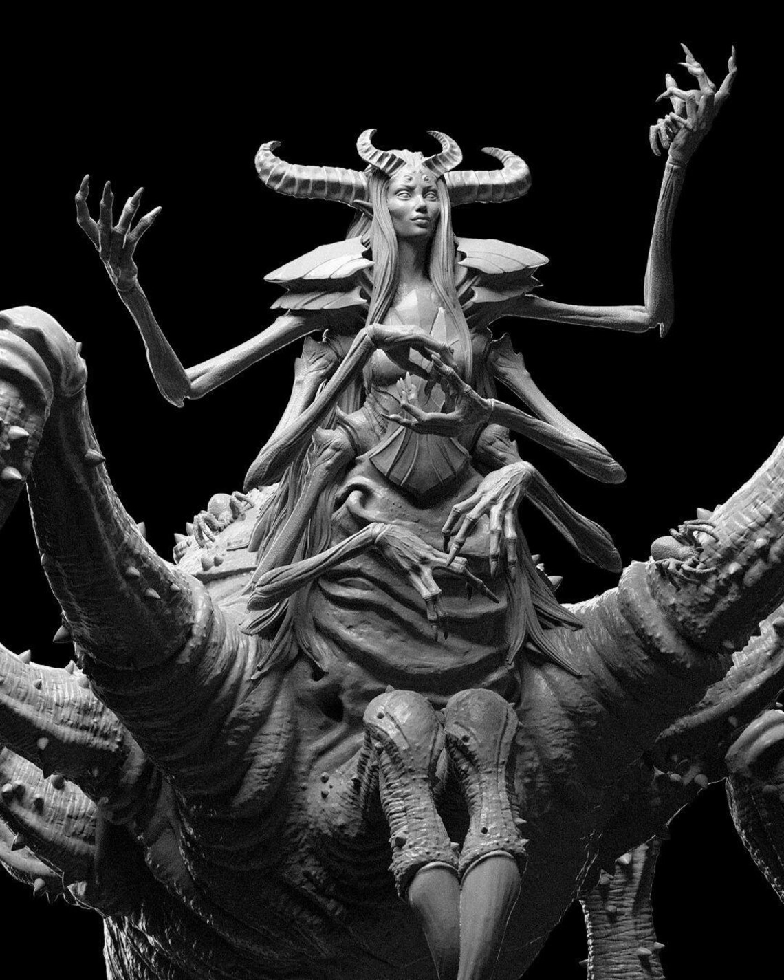 Nightblade - Spider Queen Drider - Miniature - Etsy