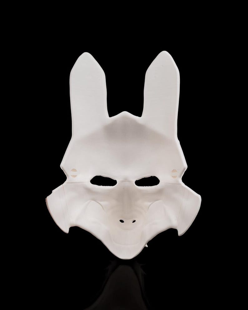 3D Printed Okami Mask: Japanese Wolf, Paintable - Etsy