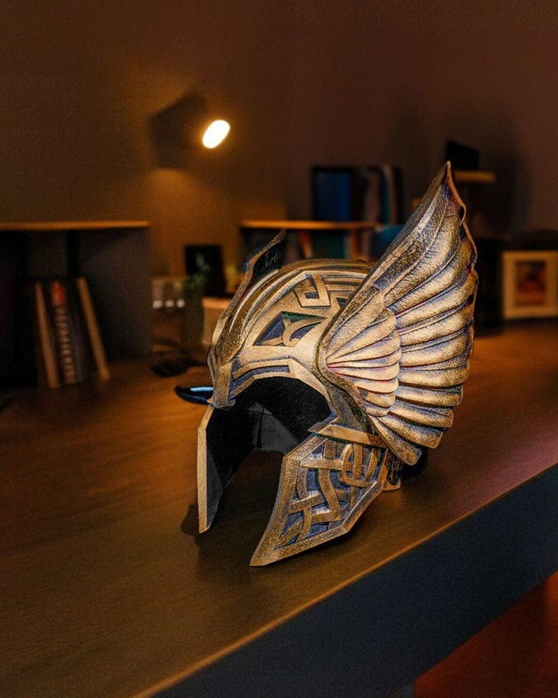 3D Printed Thor Helmet: Unpainted, Assembly Required - Etsy