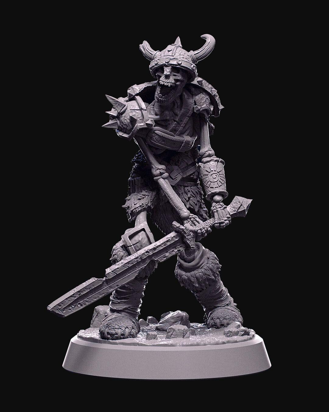 Demons of the Holy Abbey - Skeleton Warrior - Miniature - Etsy