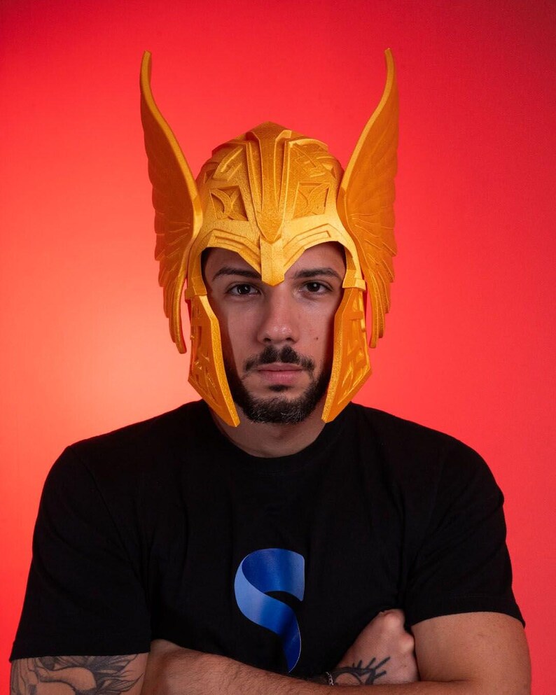 3D Printed Thor Helmet: Unpainted, Assembly Required - Etsy