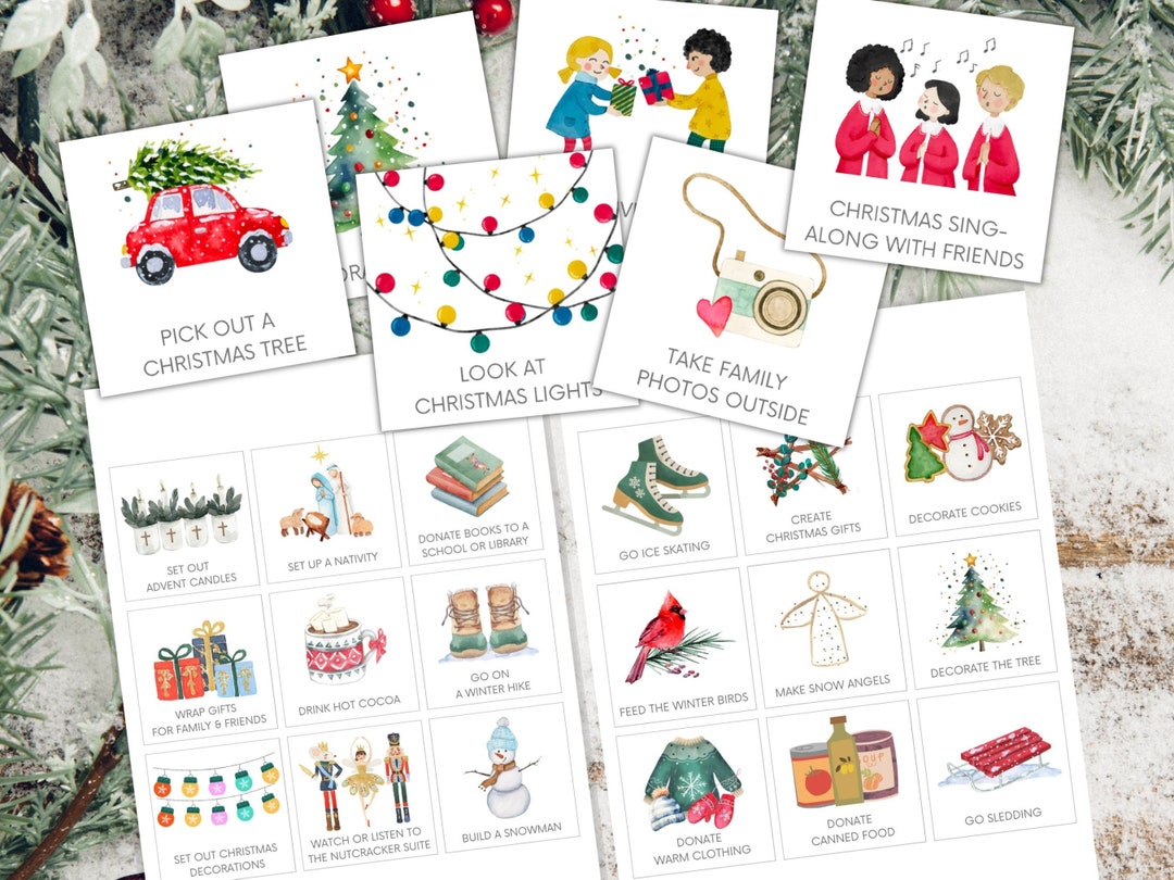 45 Printable Advent Activity Cards, Family Kids Advent Activity, Advent ...