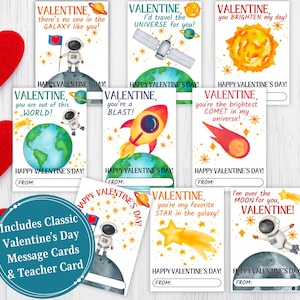 Space Valentine’s Day Cards, Classroom Valentines, Preschool Valentines ...