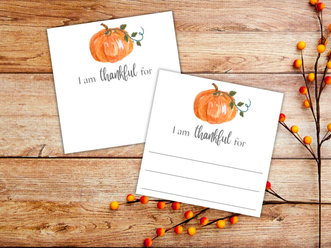 I Am Thankful for Thanksgiving Cards Printable | Thanksgiving and ...