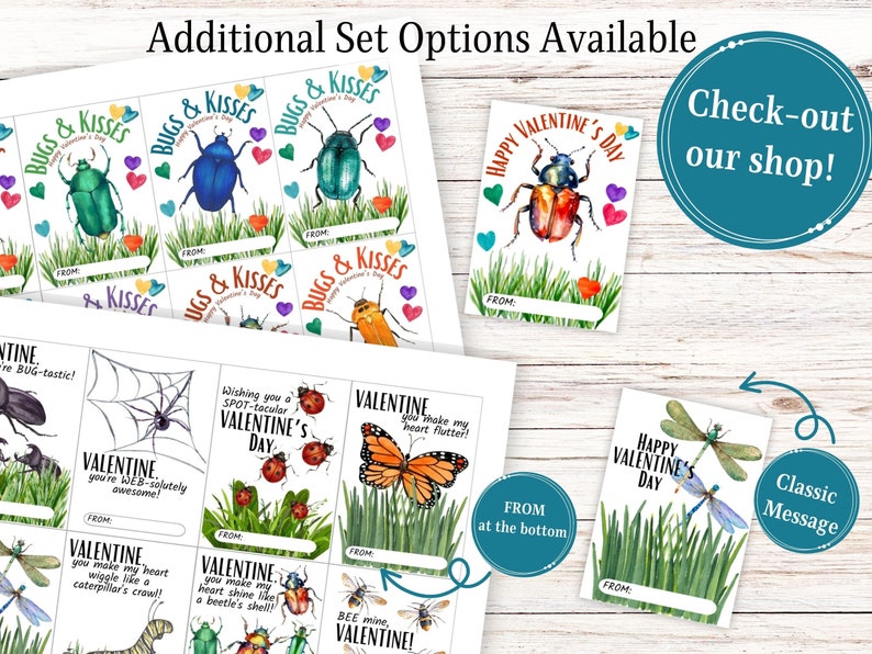 Bugs Valentine's Day Cards, Preschool Valentines, Easy Kids Valentine ...