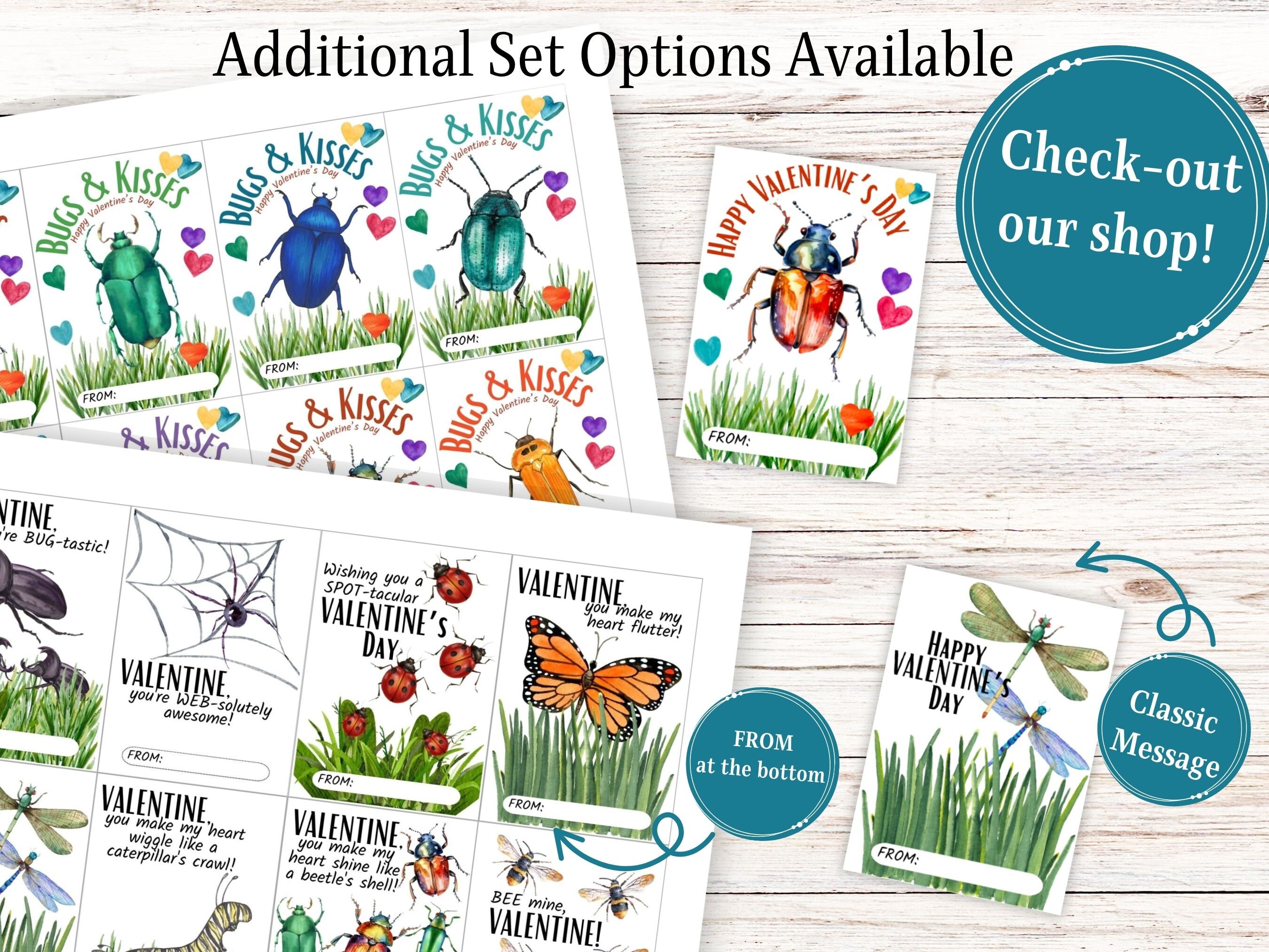 Bugs Valentine's Day Cards, Preschool Valentines, Easy Kids Valentine ...