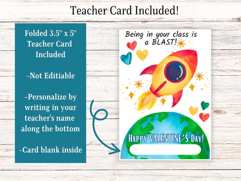 Space Valentine’s Day Cards, Classroom Valentines, Preschool Valentines ...