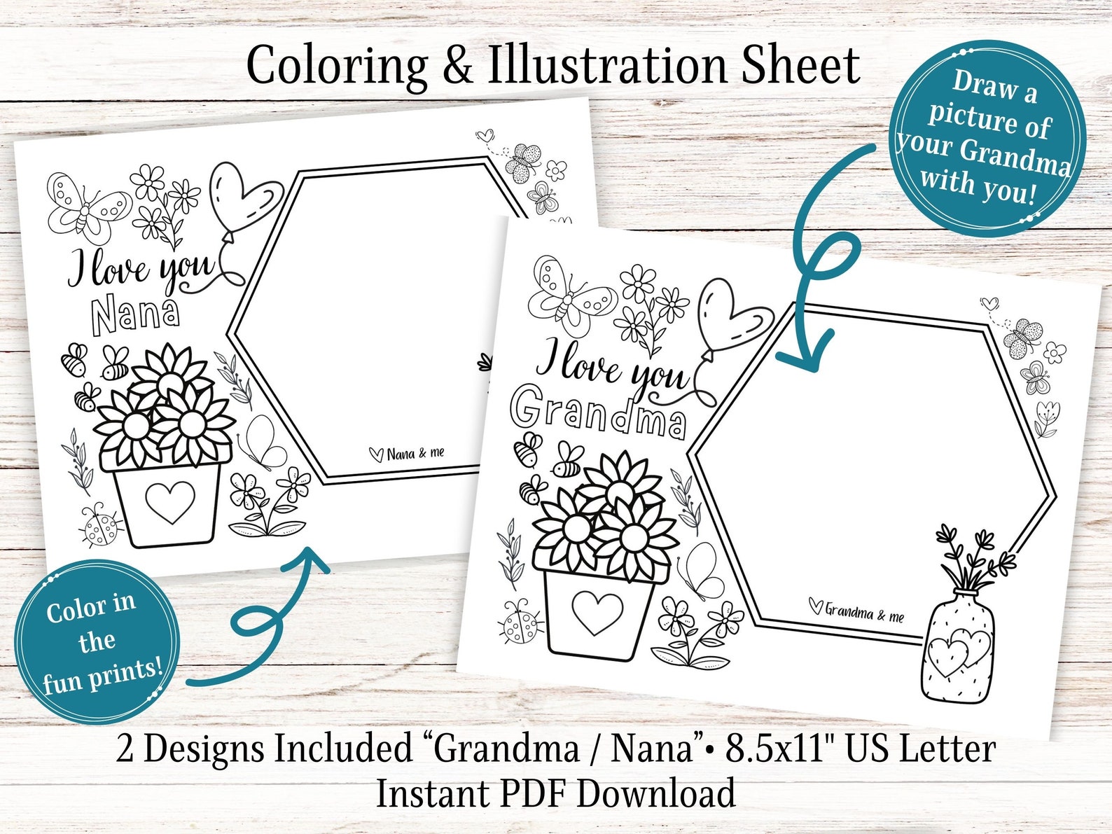 I Love You Grandma, Grandparent’s Day/mother’s Day/valentine's Day ...
