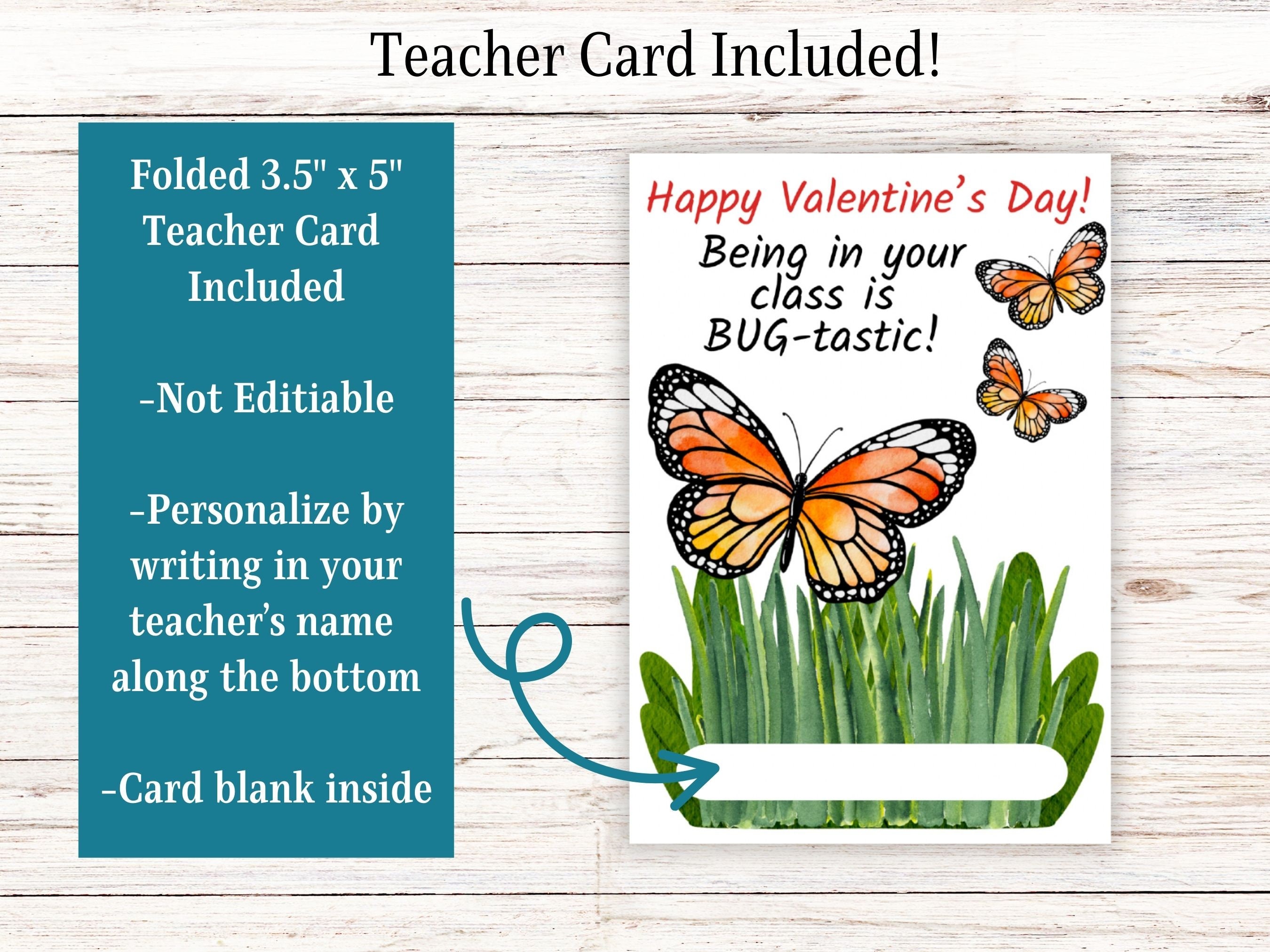 Bugs Valentine's Day Cards, Preschool Valentines, Classroom Valentines ...